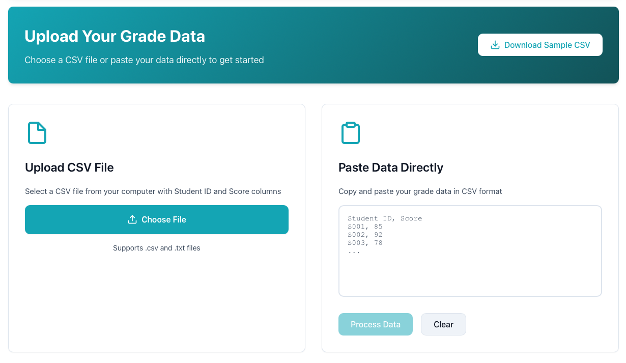 CurveGrades - FREE Statistical Grade Analysis & Curving Tool for Educators